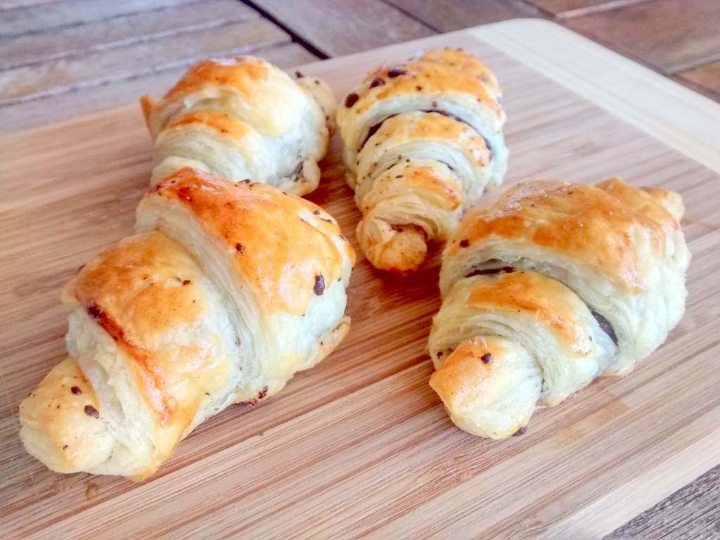 Mini Croissant de Chocolate • Iguaria Receita e Culinária