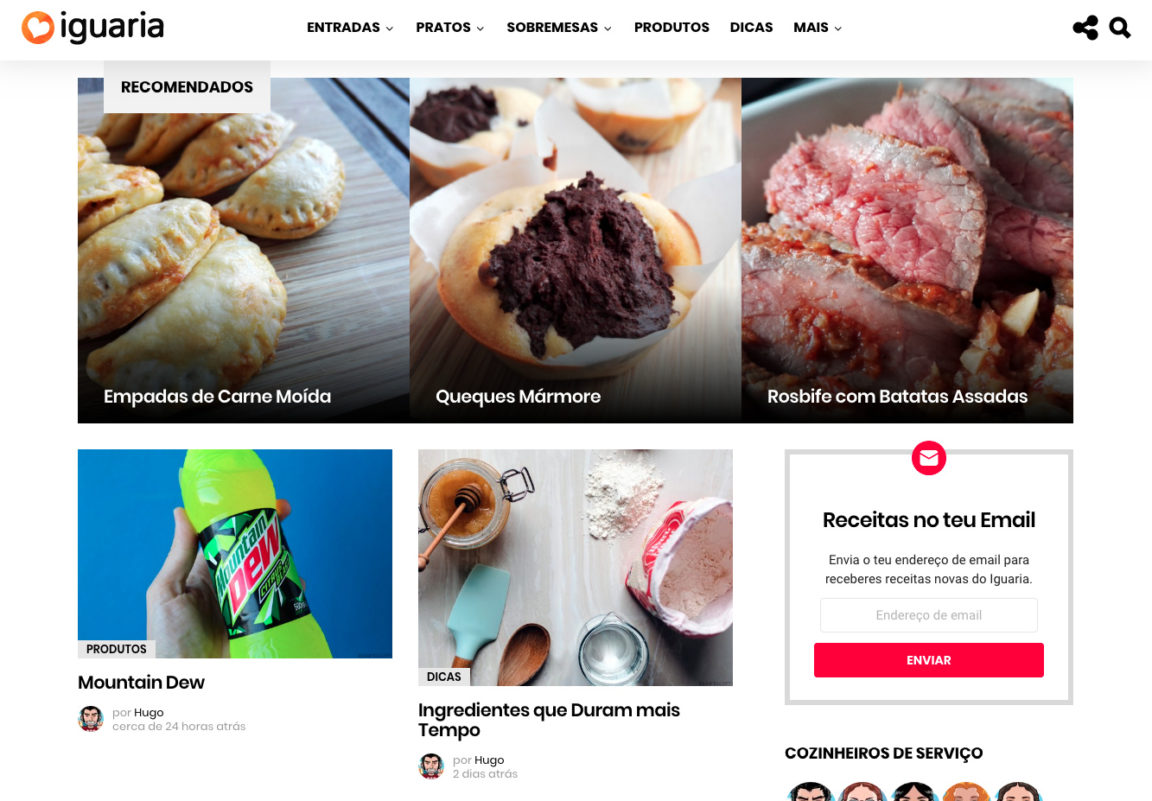 Super Novo Site do Iguaria • Iguaria Receita e Culinária