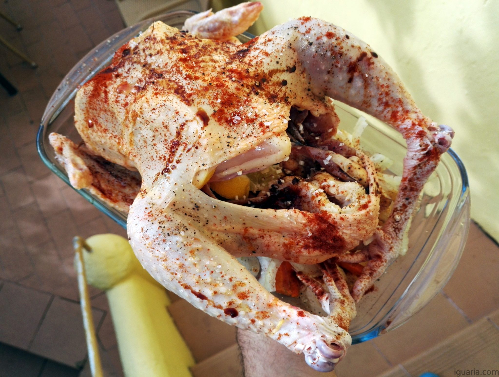 Frango do Campo Assado • Iguaria Receita e Culinária