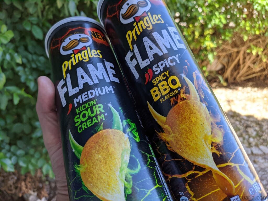 Pringles Flame Kickin Sour Cream e Spicy BBQ • Iguaria Receita e Culinária