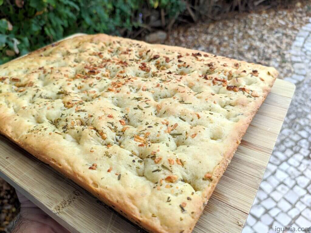 Pão Focaccia Italiano • Iguaria Receita e Culinária