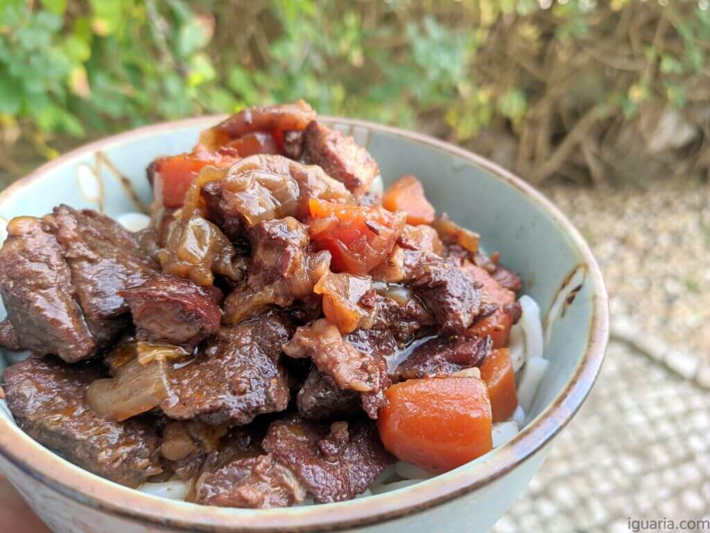 Massa Udon com Carne Guisada • Iguaria Receita e Culinária