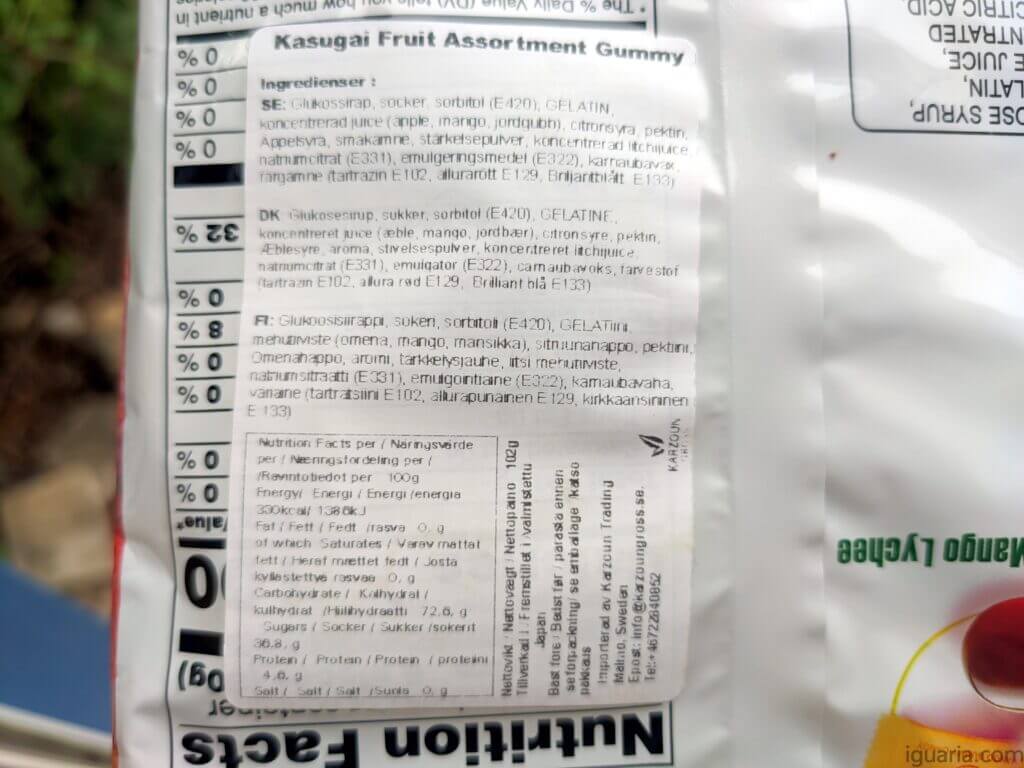 Gomas Frutia de Sumo de Fruta de Líchia, Manga, Morango e Yuzu ...