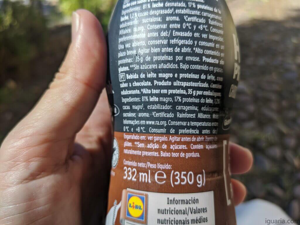 Milbona Bebidas High Protein de Chocolate e Baunilha • Iguaria Receita ...
