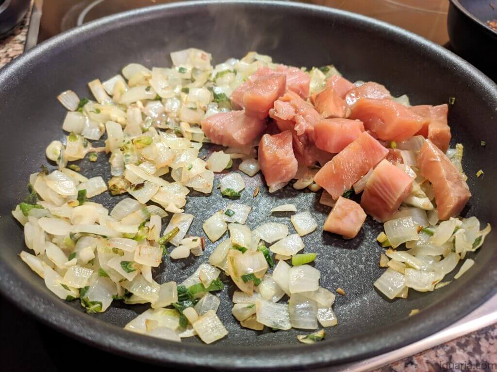 Refogado Cremoso de Salmão com Arroz • Iguaria Receita e Culinária