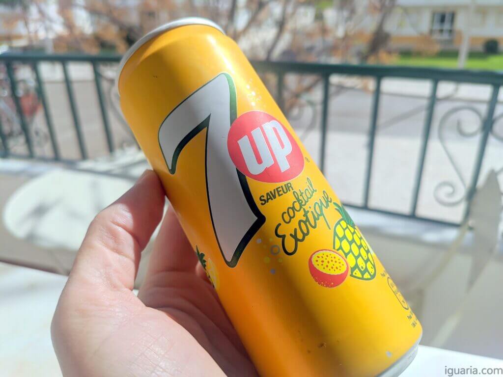Refrigerante 7Up Saveur Cocktail Exotique • Iguaria Receita e Culinária